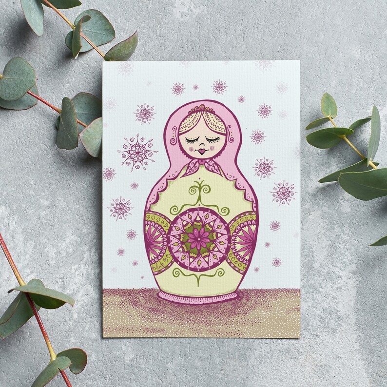 Printable Christmas Card Instant Download Sizes DIN A6 4x6 In and DIN ...