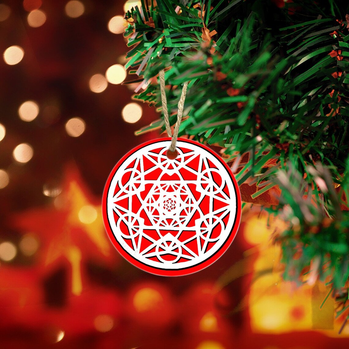 Metatron Cube 3D Sacred Geometry Ornament Glass - Etsy