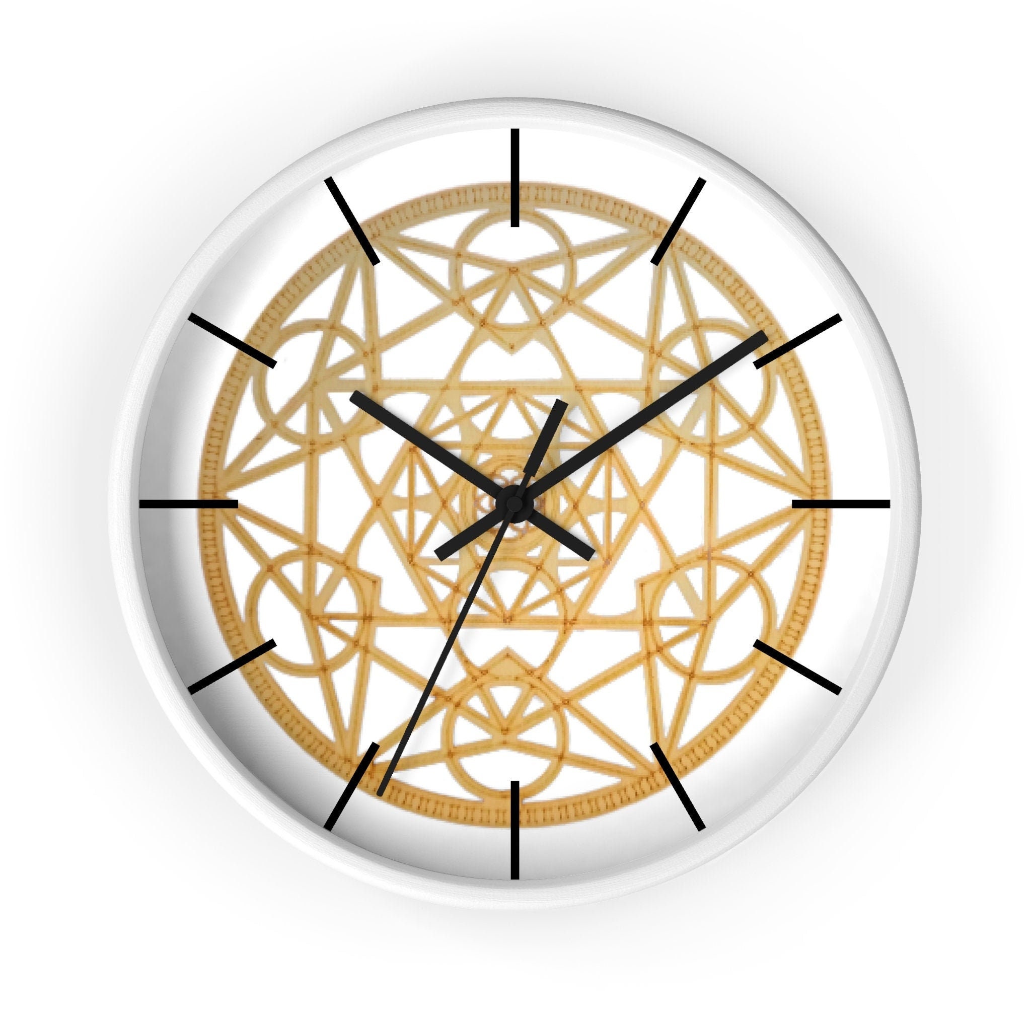 Gold Metatron Cube Sacred Geometry Wall Clock,yoga Chakra Gift ...