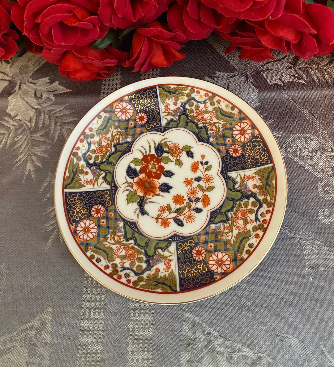 Hand Painted Raised Pattern Oriental 6.5” Decorative Plate - Etsy