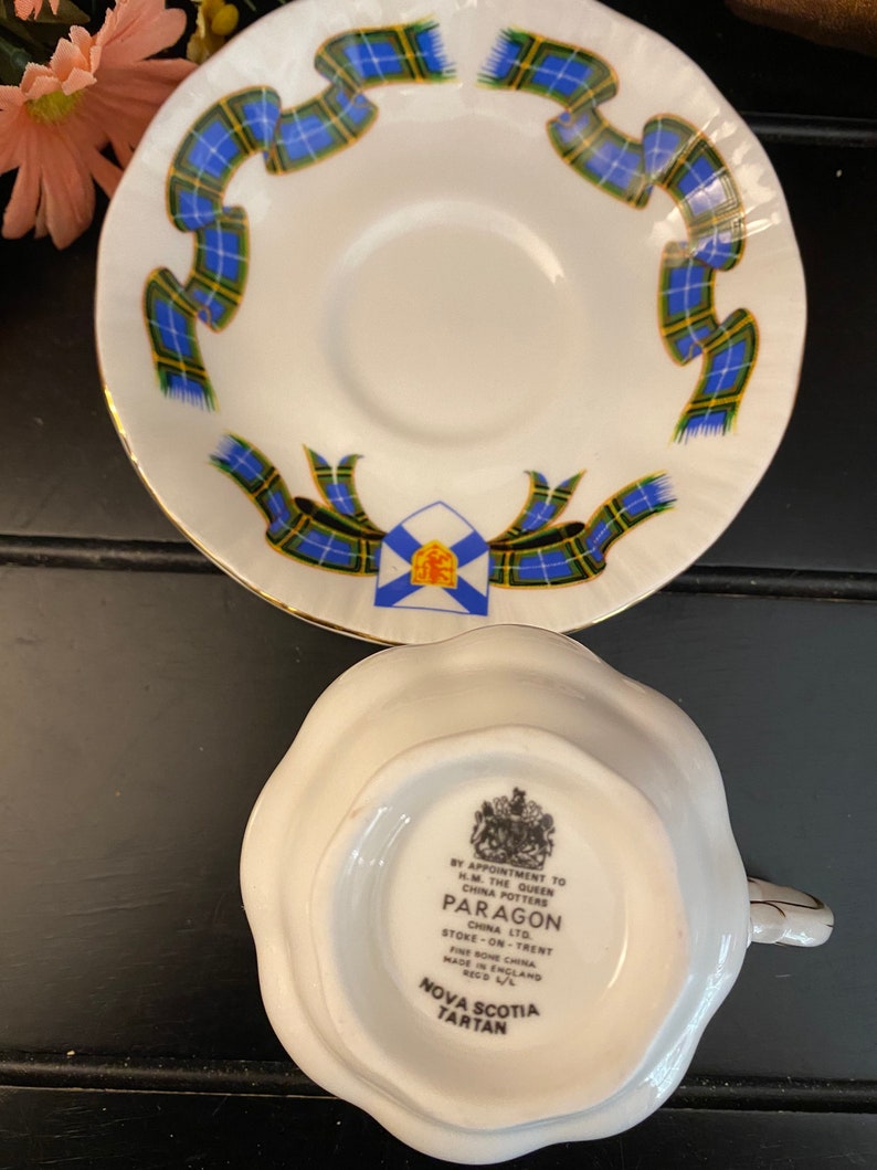 Paragon Bone China Nova Scotia Tartans Teacup and Saucer - Etsy