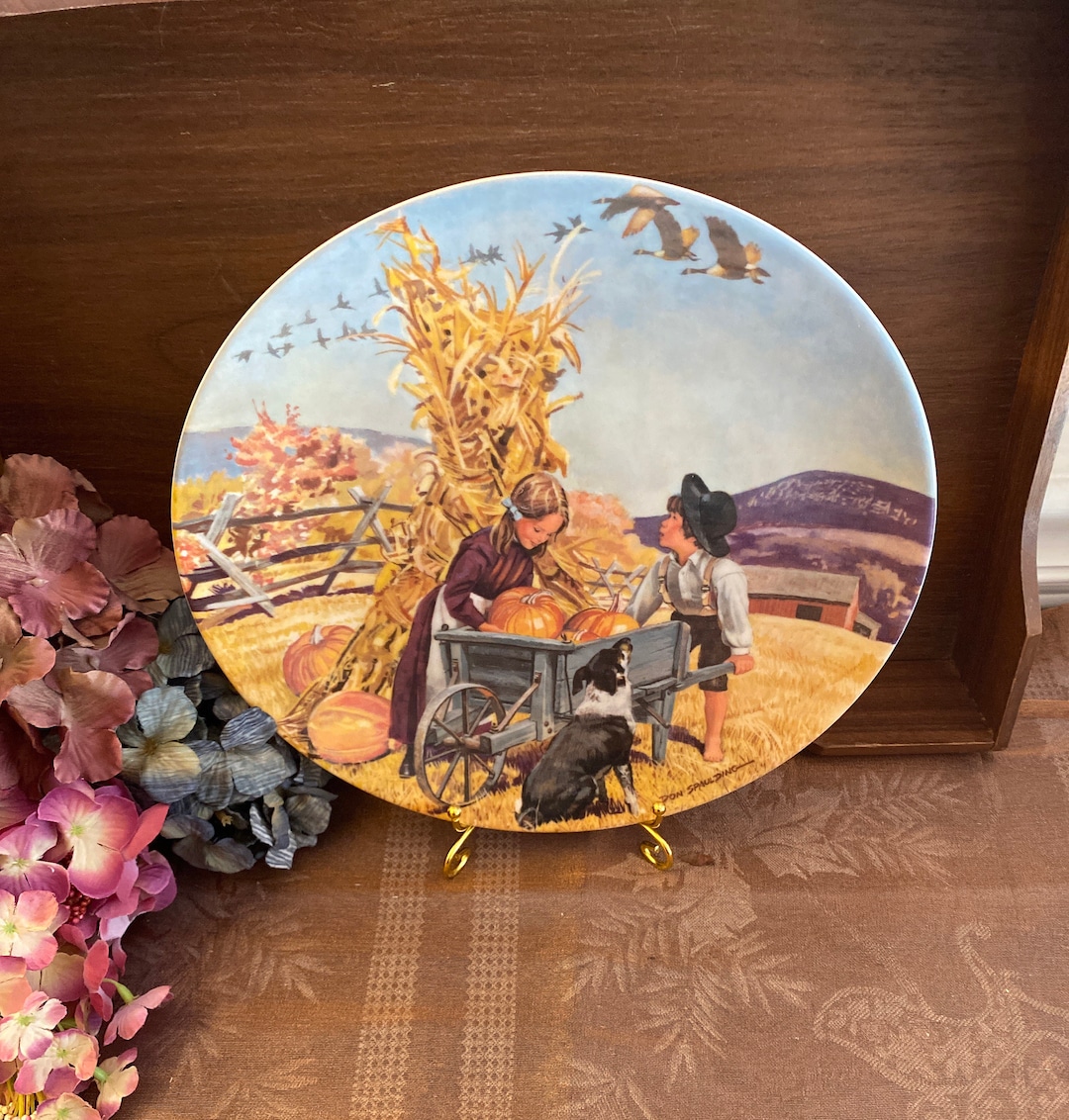 Edwin M. Knowles Thanksgiving Collectors Plate - Etsy