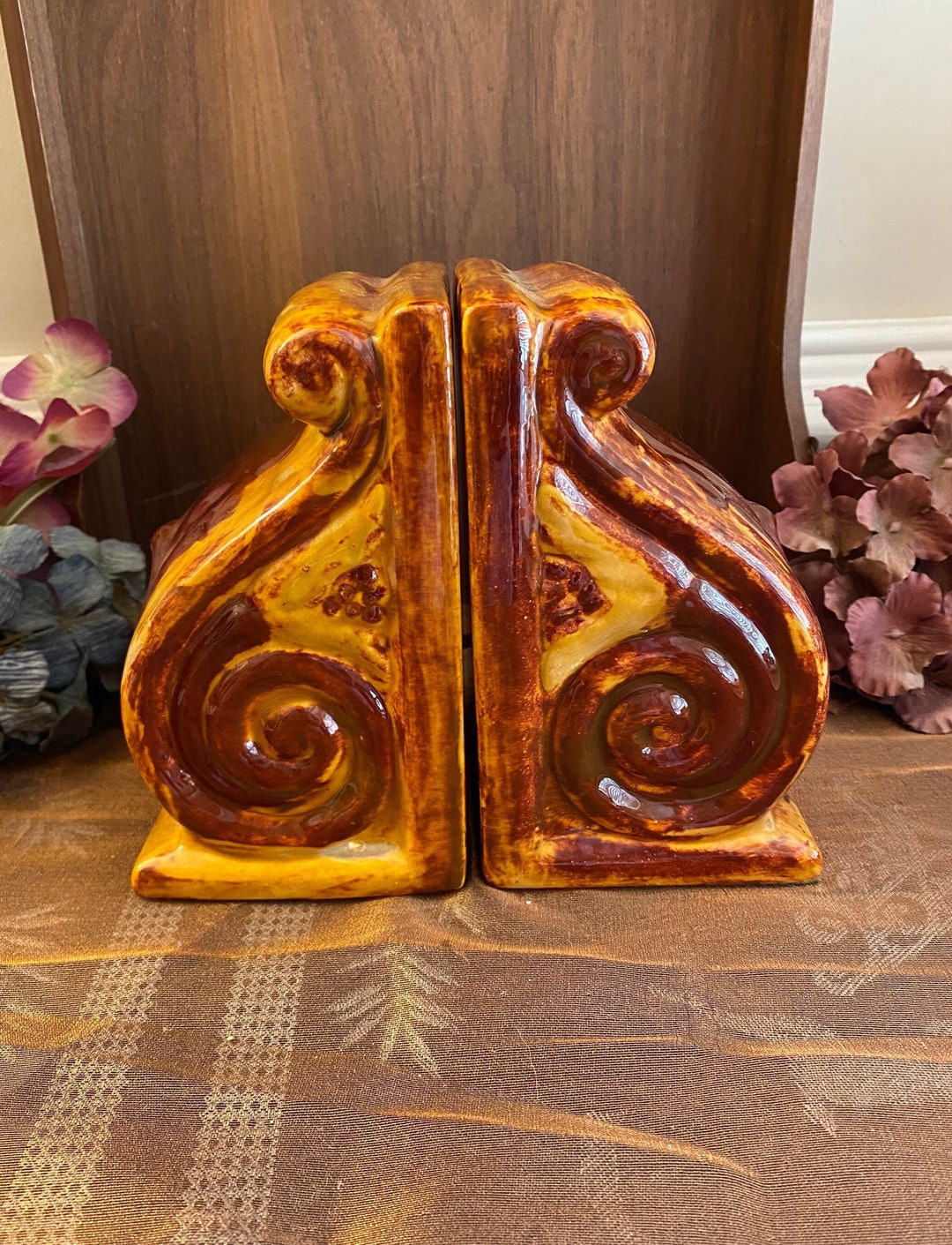 Vintage Musical Note Ceramic Bookends - Etsy