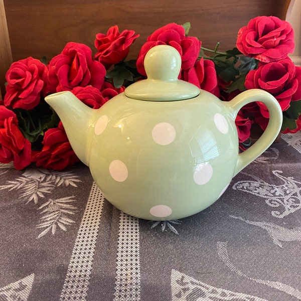 Polka Dot Teapot - Etsy