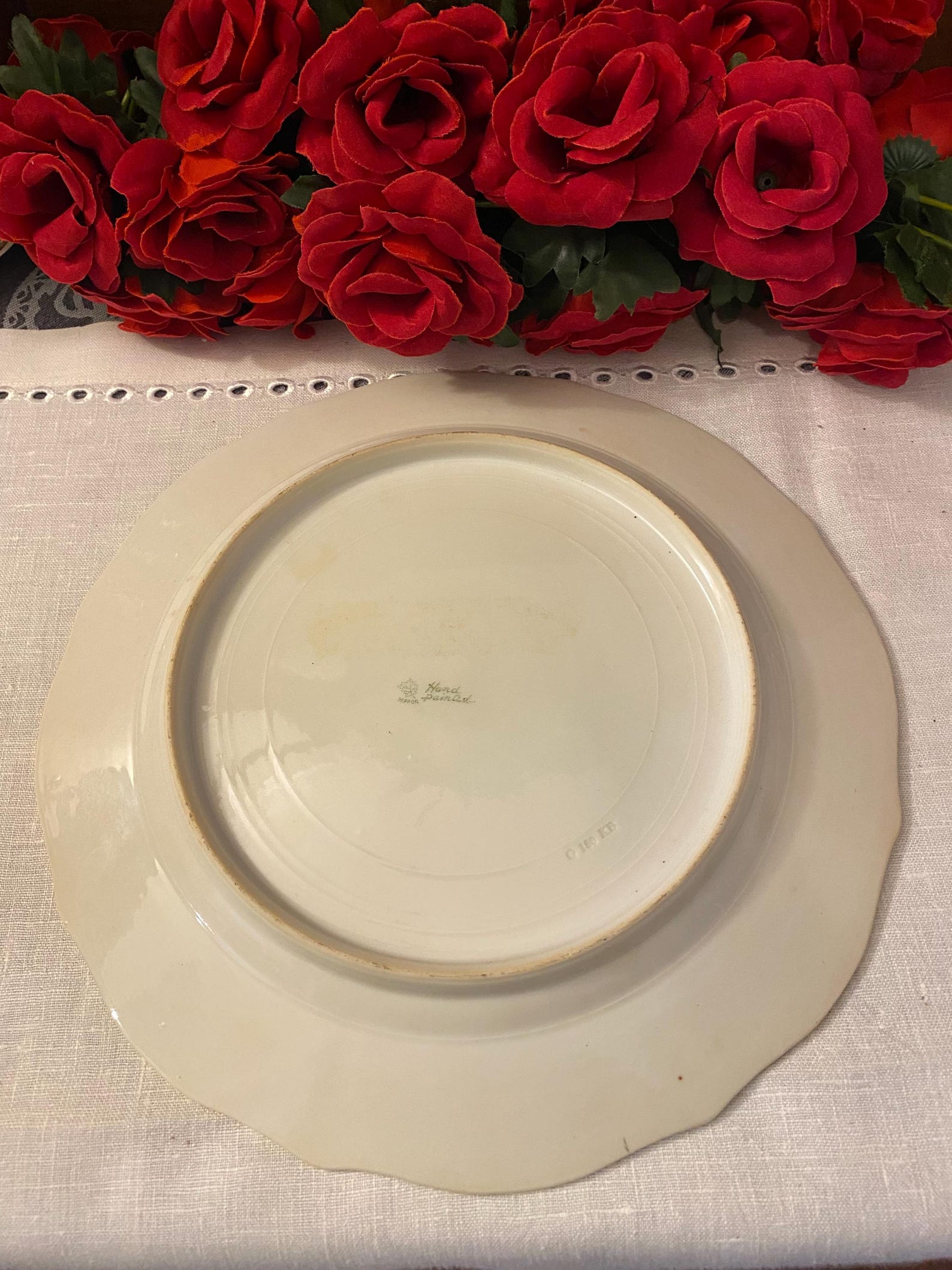 Hand Painted Nippon Roses With Heavy Gold Raised Beading, Morimura Bros ...