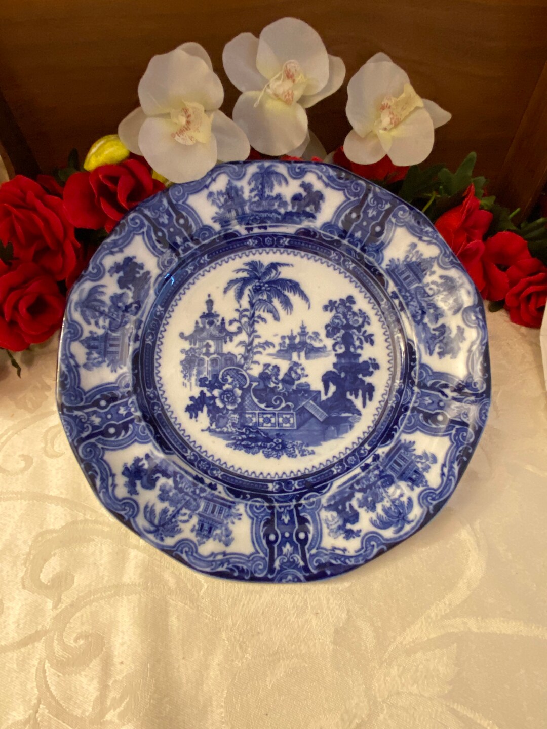 W Adams and Co Kyber Blue Flow 10” Plate - Etsy