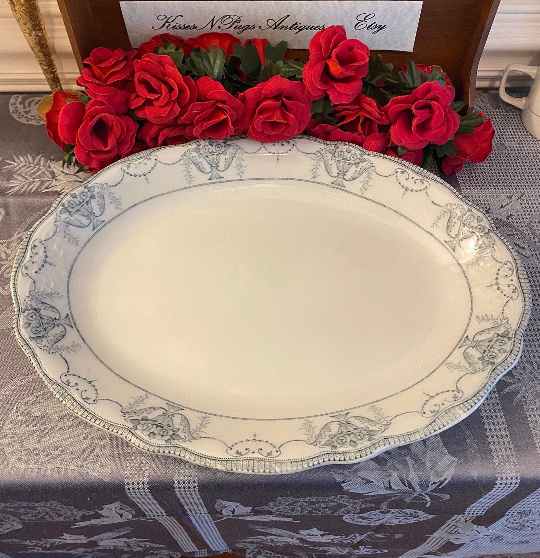 Stanley Pottery Swindon Flow Blue Platter - Etsy