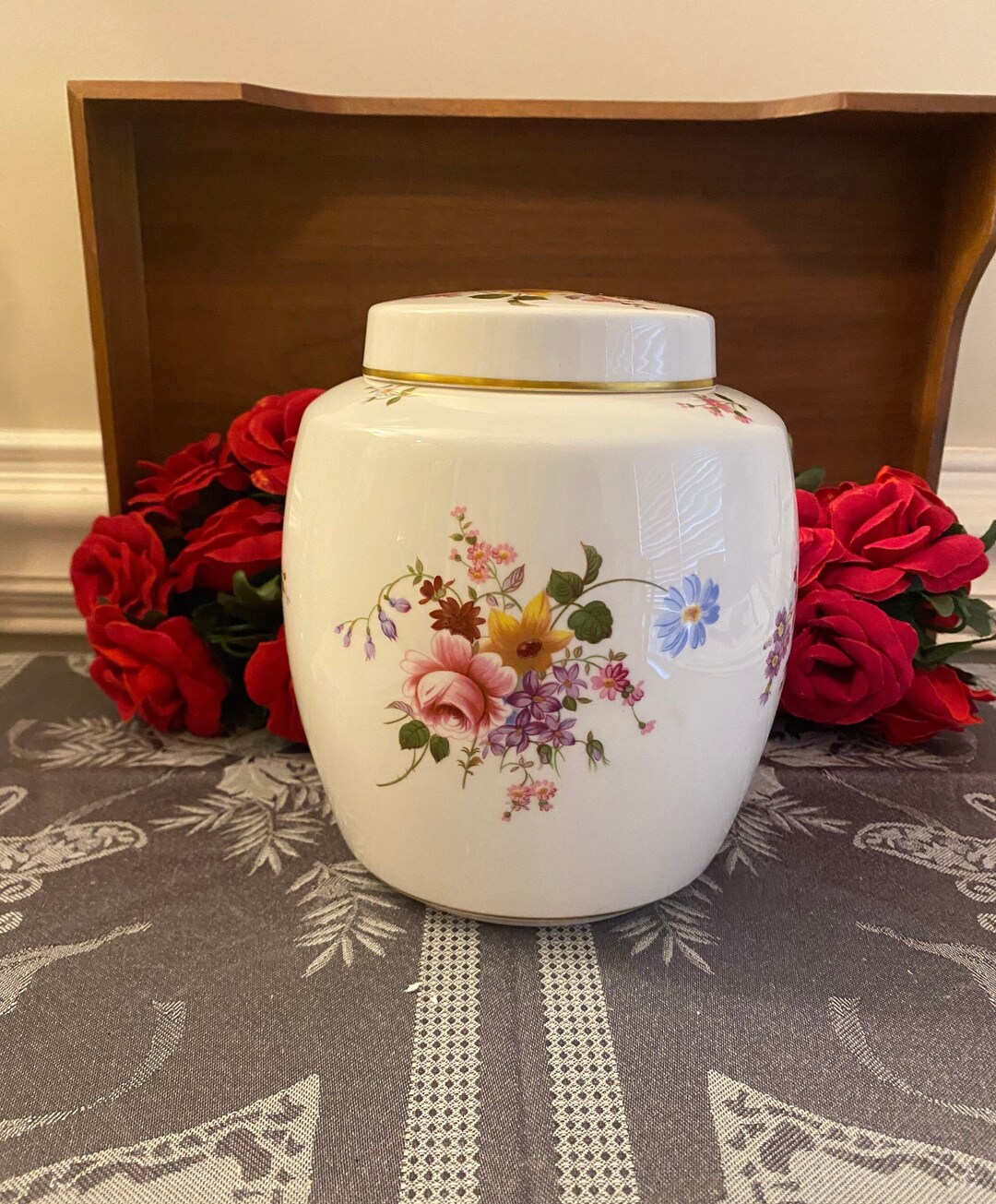 Royal Crown Derby “derby Posies” Large Ginger Jar - Etsy