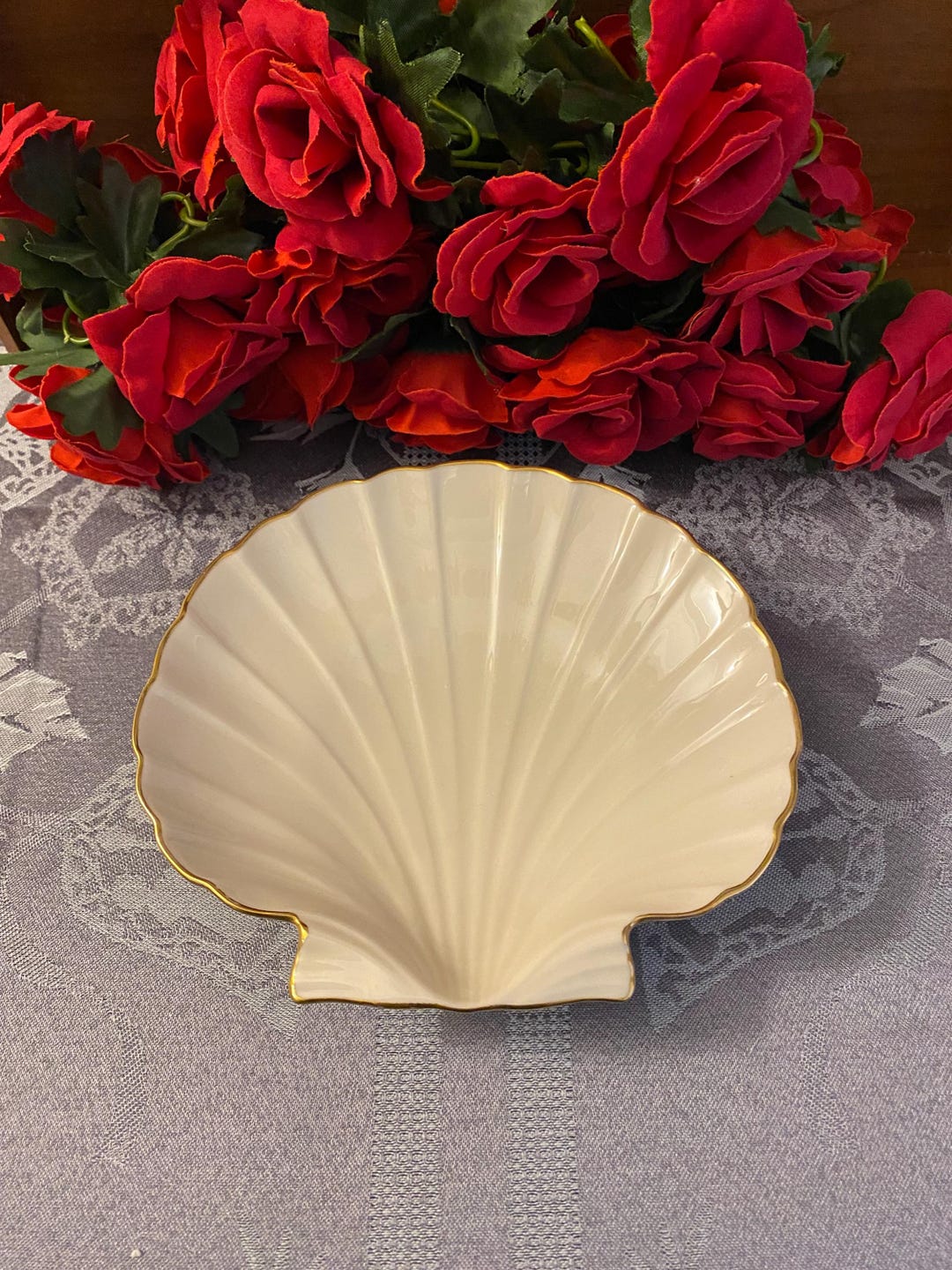 Lenox Ivory Clam Shell Tray - Etsy