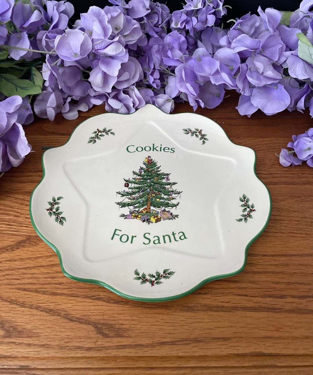 Spode Christmas Tree Cookies for Santa Plate - Etsy