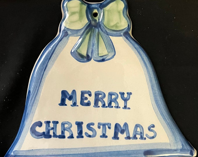 M A Hadley Merry Christmas Bell Ornament - Etsy