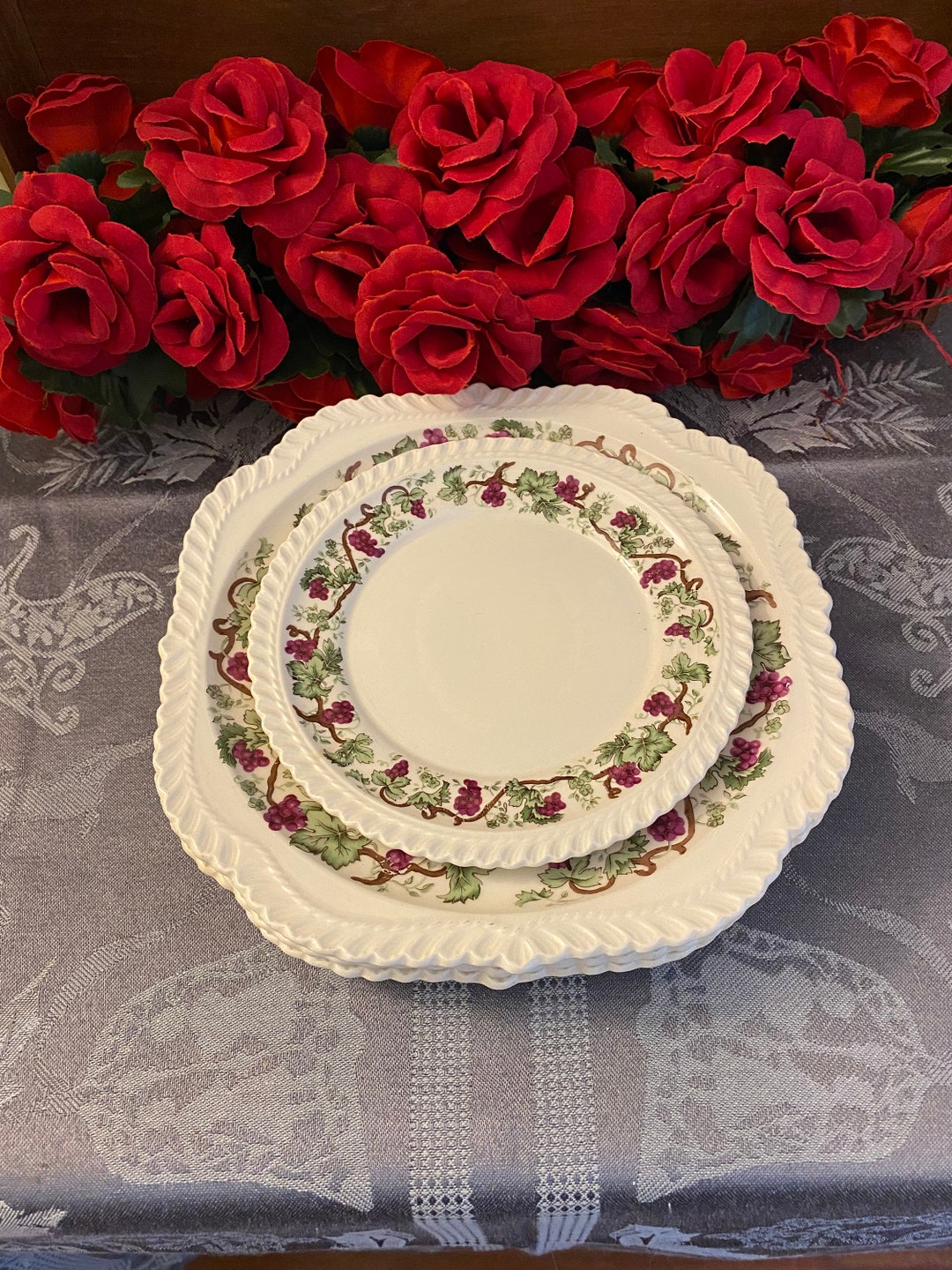 Set of 3 Royal Gadroon Harkerware Plates - Etsy