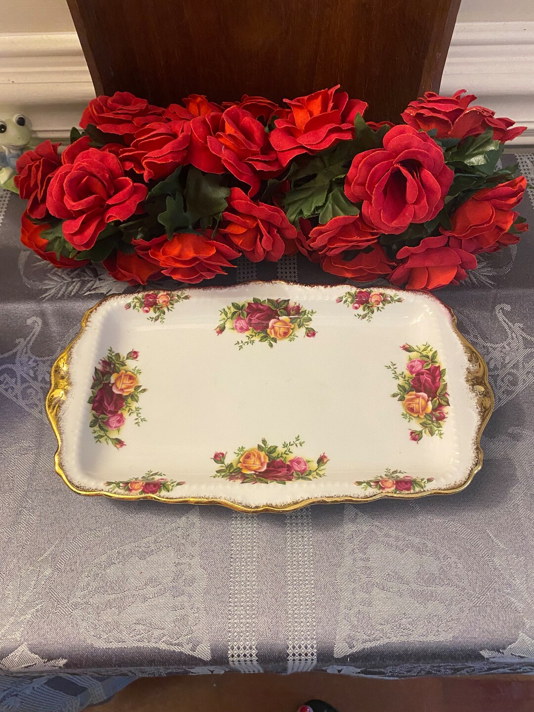 Royal Albert Old Country Roses Sandwich Tray - Etsy