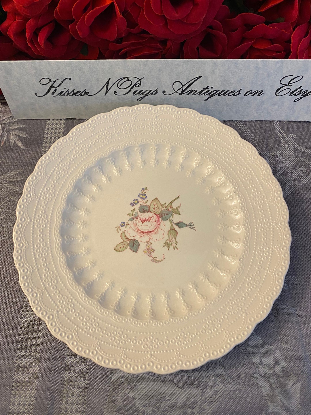 Copeland Spodes Jewel Billingsley Rose Salad Plate - Etsy