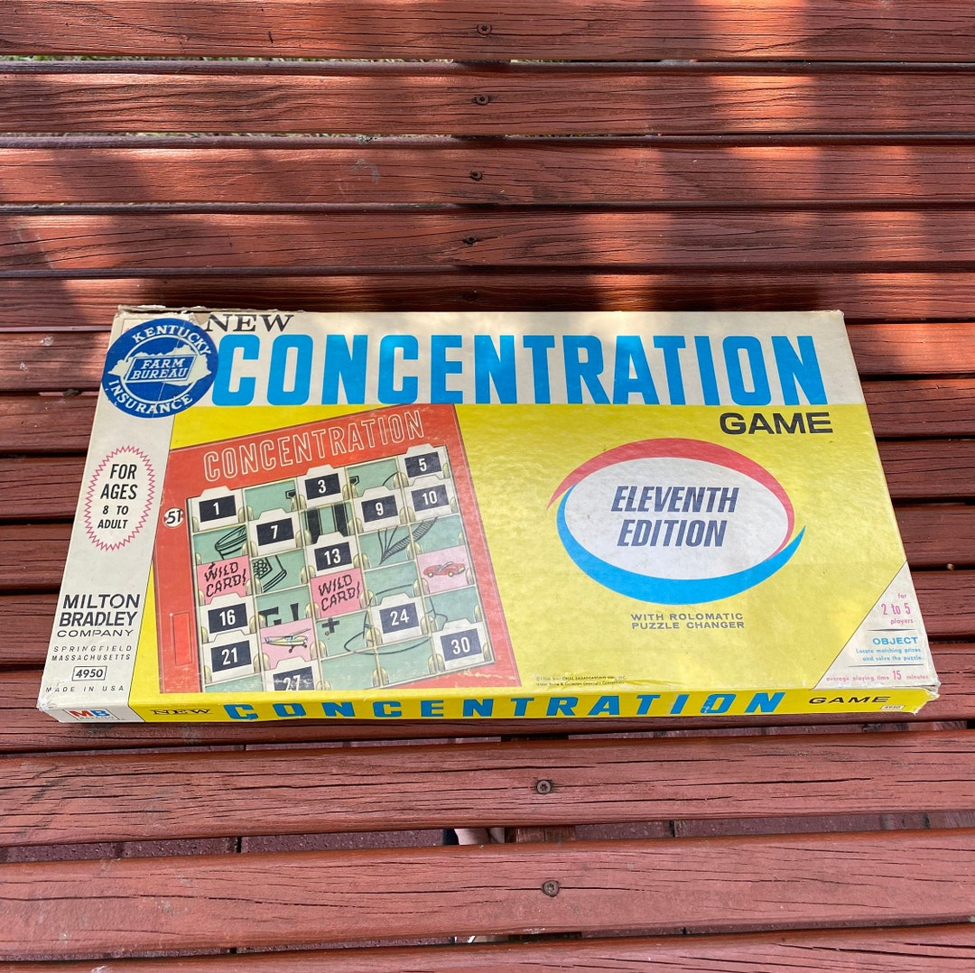 1959 Milton Bradley Concentration Board Game 11th Edition - Etsy