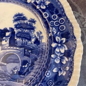 Spode Blue and White Scenic Plate - Etsy