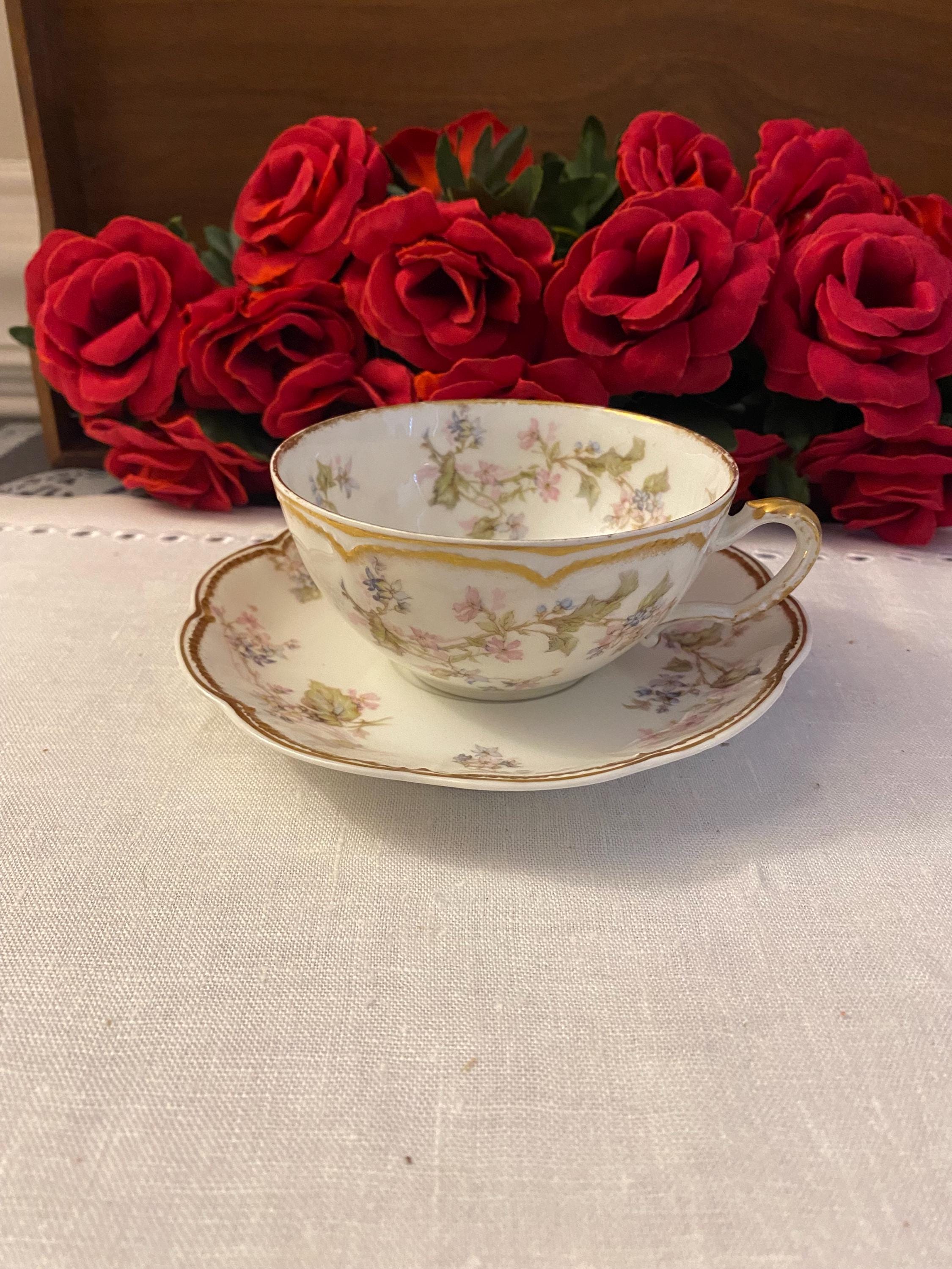Theodore Haviland Teacup and Saucer - Etsy Theodore Haviland Teacup and Saucer - Etsy