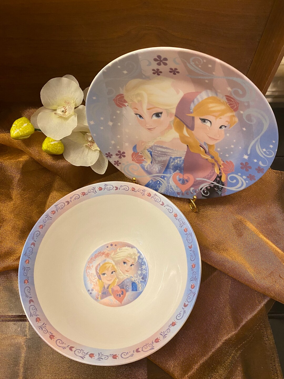 Disneys Frozen Bowl and Saucer / Collectors Plates / Vintage - Etsy