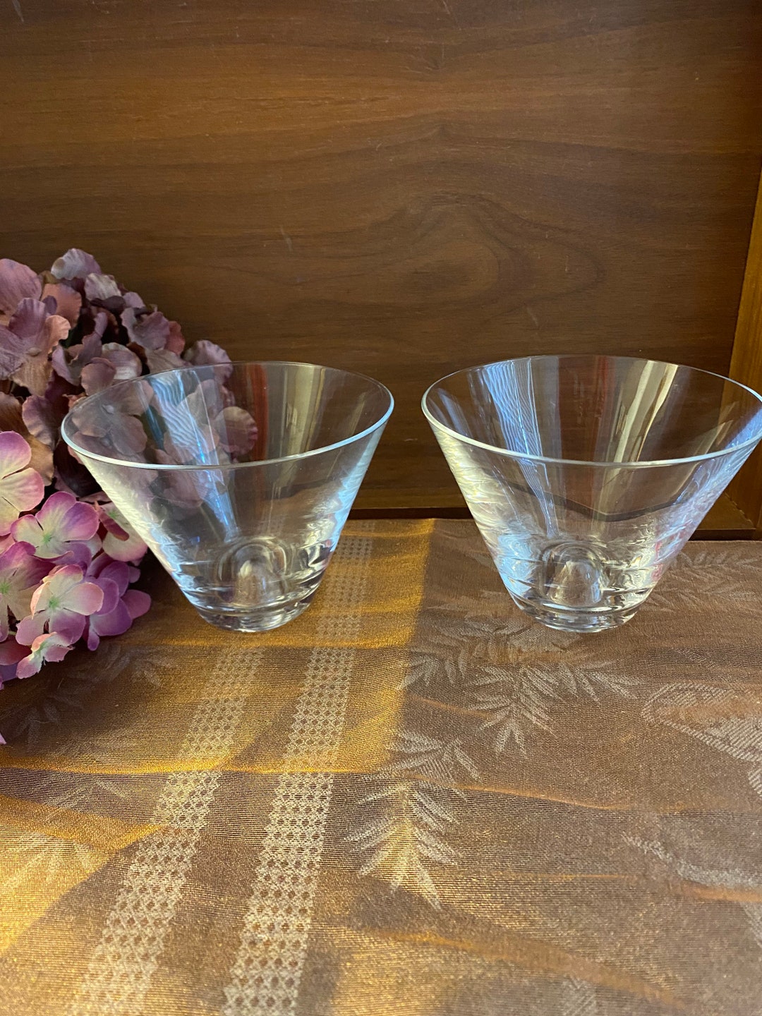 Set of 2 Lenox Stemless Martini Glasses - Etsy