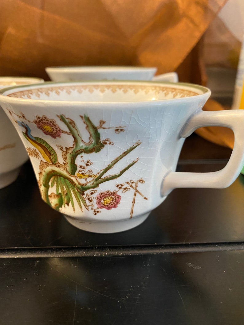 7 Piece Set of Wedgwood Georgetown Old Chelsea Teacups and Saucers - Etsy