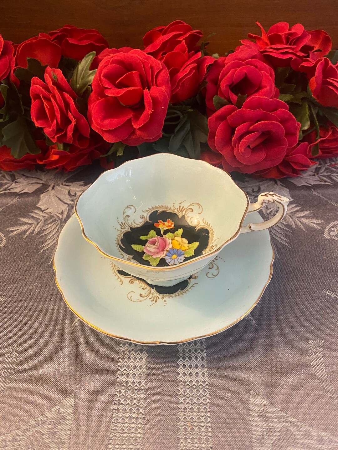 Paragon Teacup and Saucer Pale Teal Bone China - Etsy