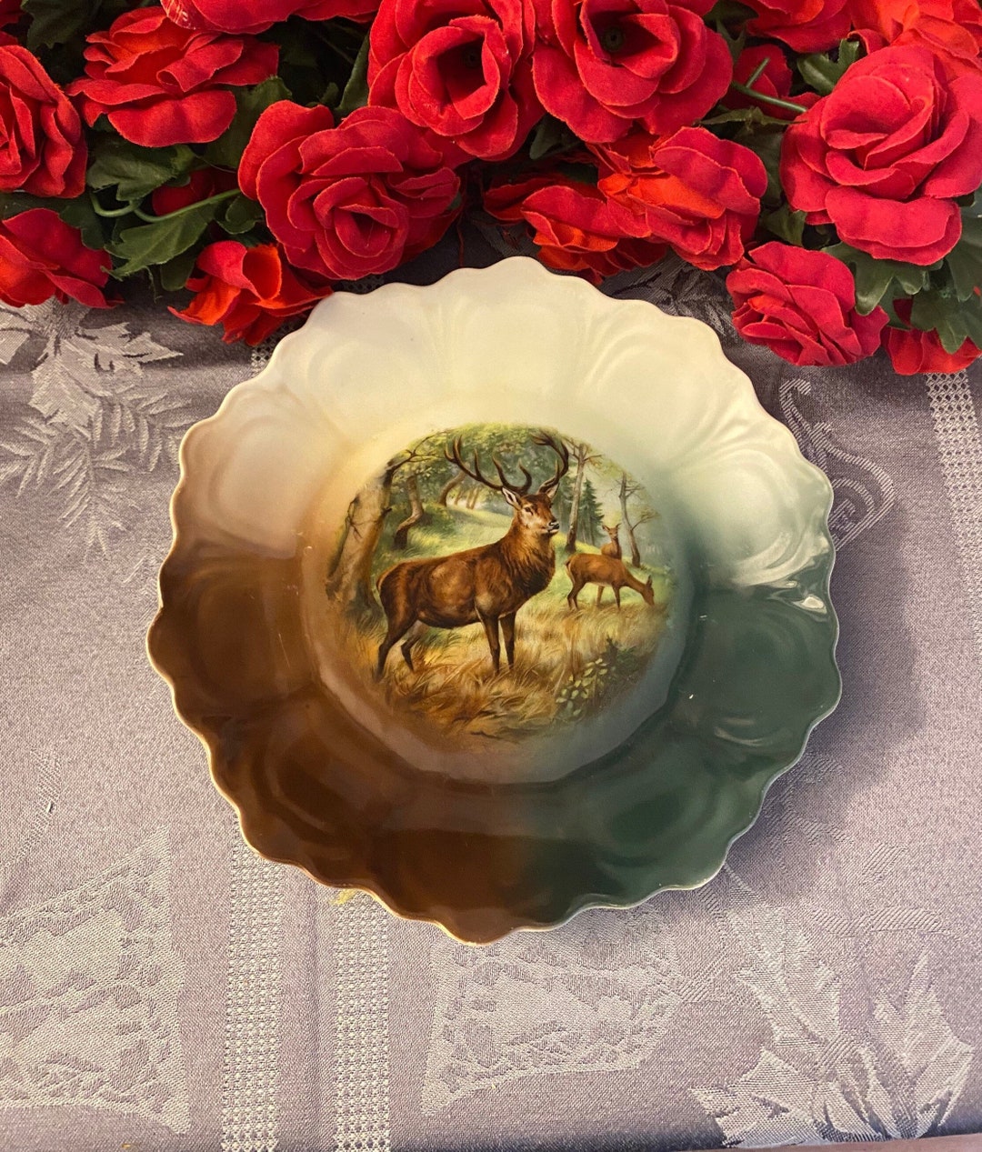 Zeh Scherzer Zs&co Bavaria Punch Stag Elk Plate - Etsy