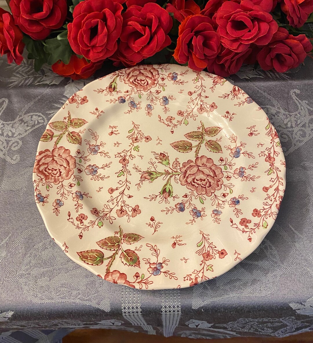 Johnson Brothers Rose Chintz Dinner Plate - Etsy