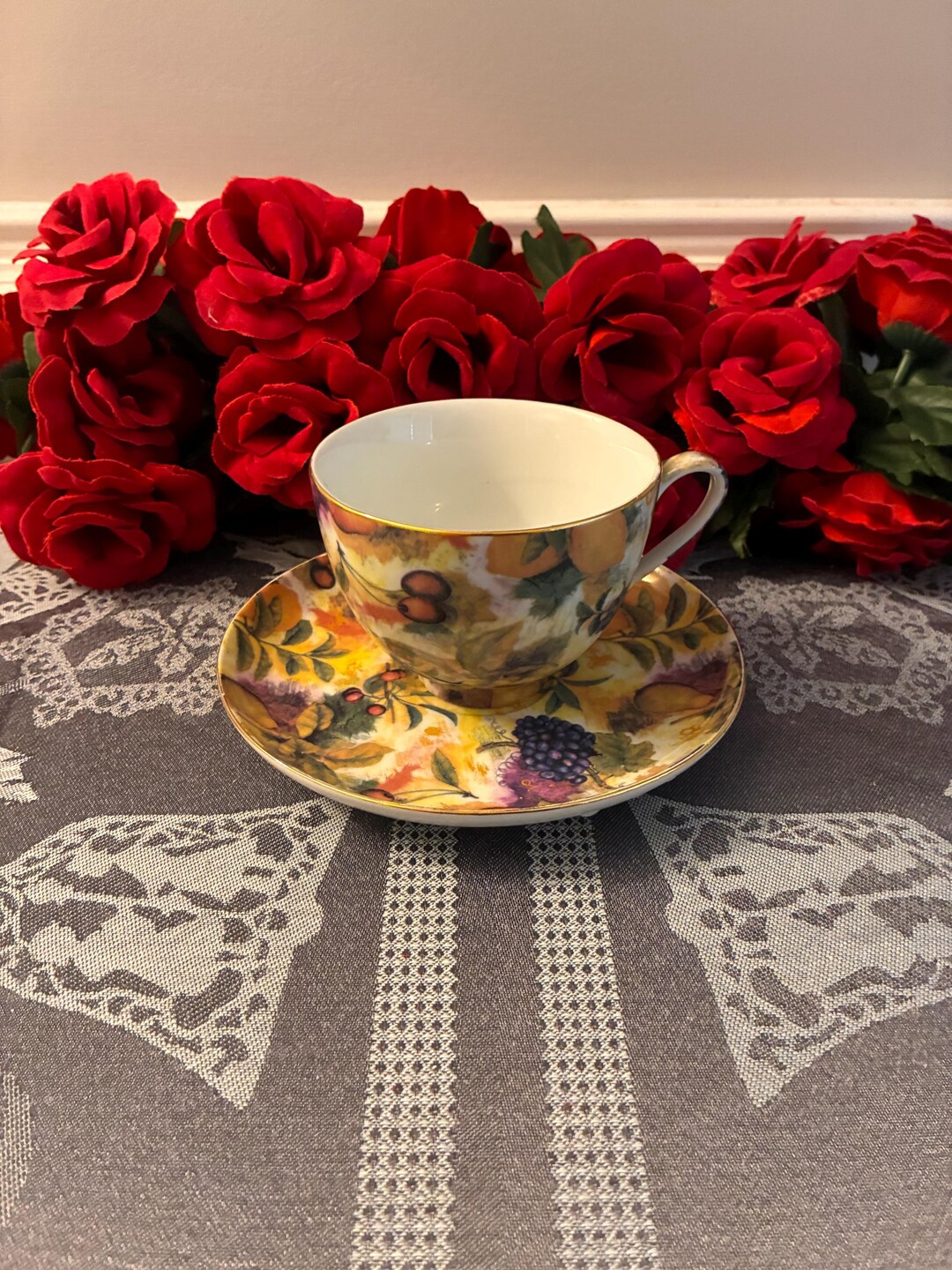 Royal Danube Fruit Theme Teacup and Saucer - Etsy