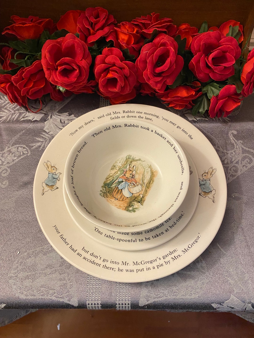Wedgwood Peter Rabbit 3 Piece Set - Etsy