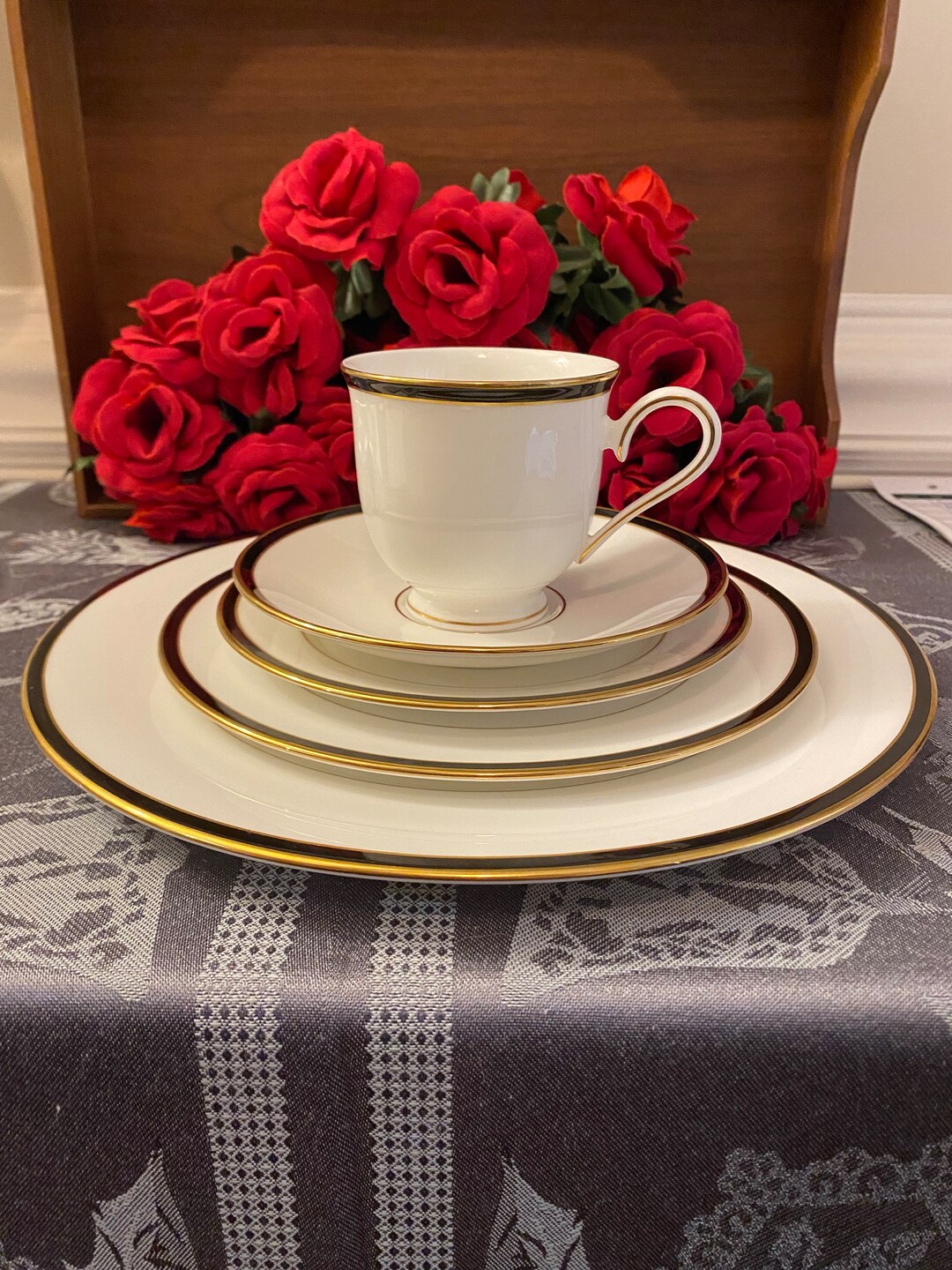 Lenox Debut Collection Kristy Pattern 5 Piece Place Setting - Etsy