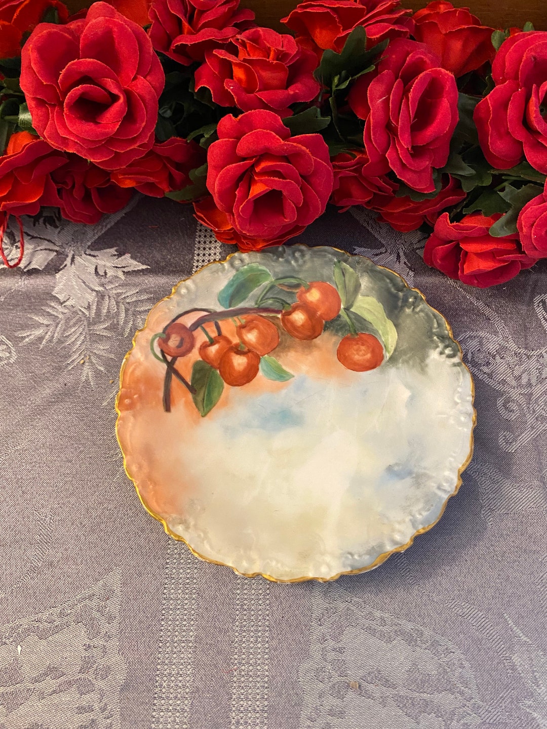 Limoges France Mark 4 Cherry Plate - Etsy