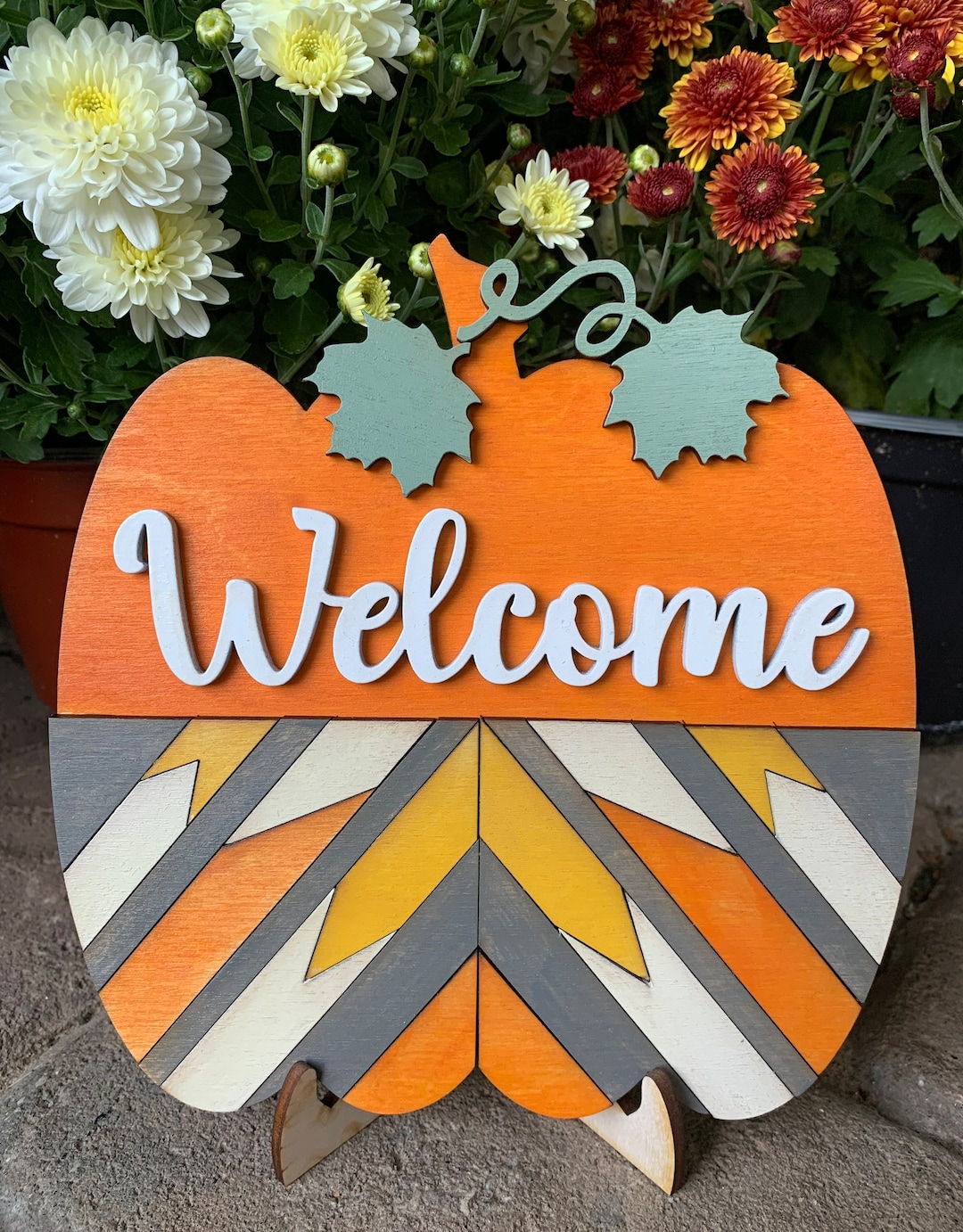 Welcome Pumpkin Sign, Boho Pumpkin, Fall Welcome Sign, Pumpkin Welcome ...