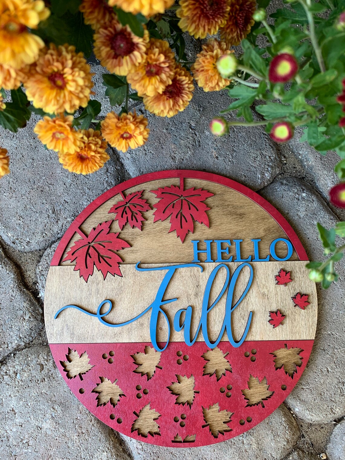 Hello Fall Sign Hello Fall Door Sign Fall Welcome Sign Fall - Etsy