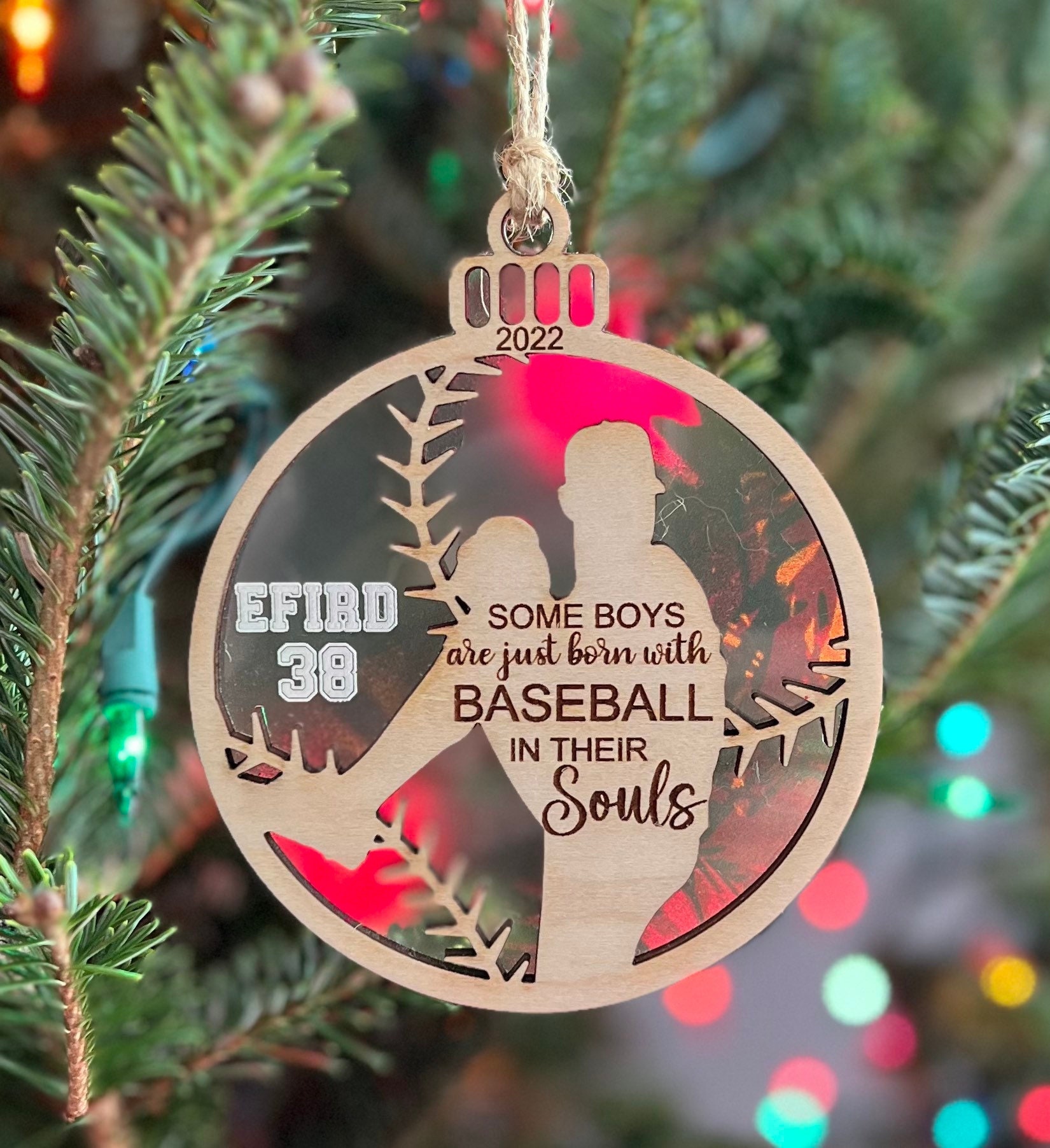 Personalized Baseball Ornament. Baseball Ornament. Personalized Pitcher ...