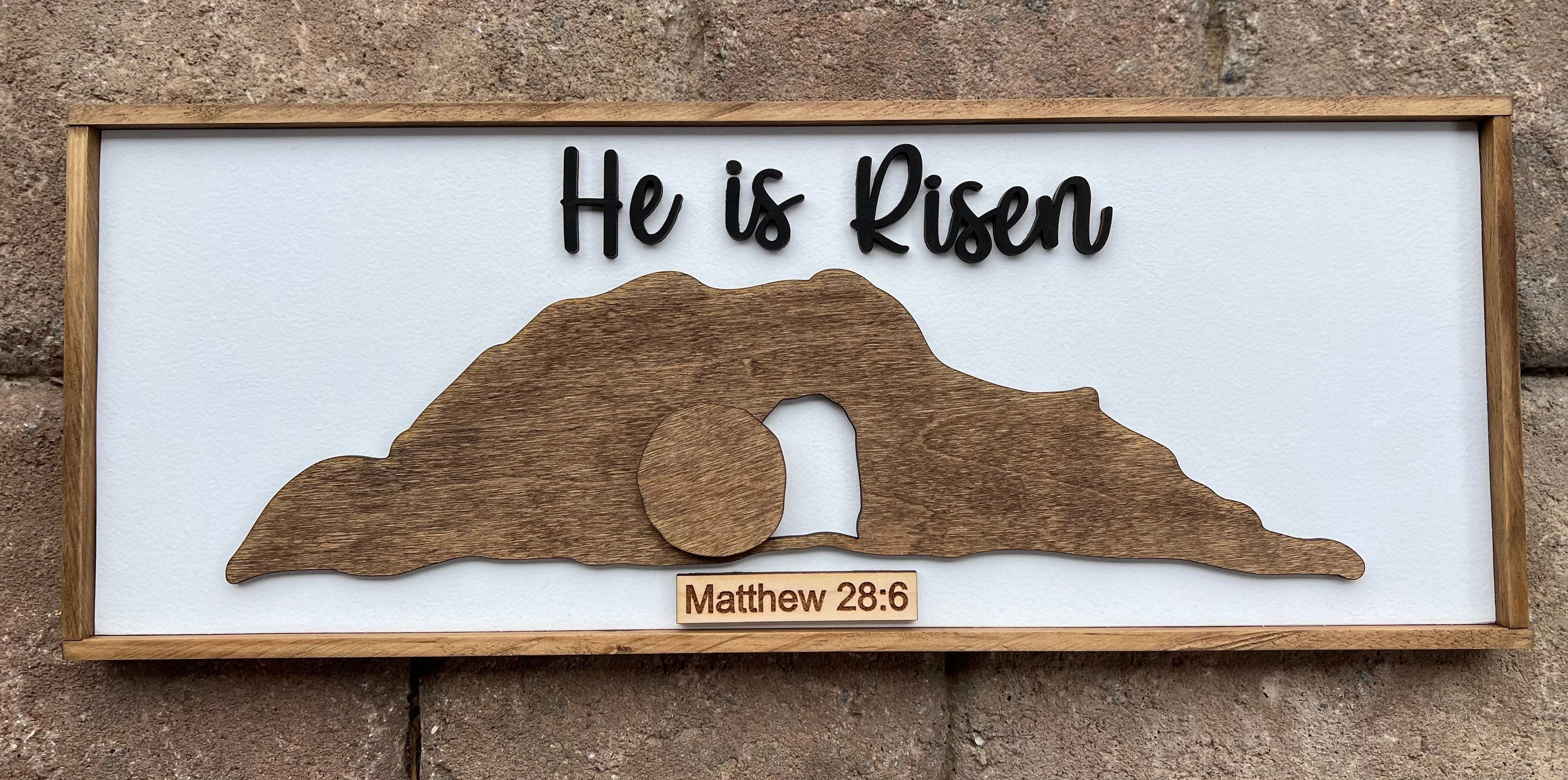 He is Risen Sign, Easter Sign, Empty Tomb, Easter Decor - Etsy