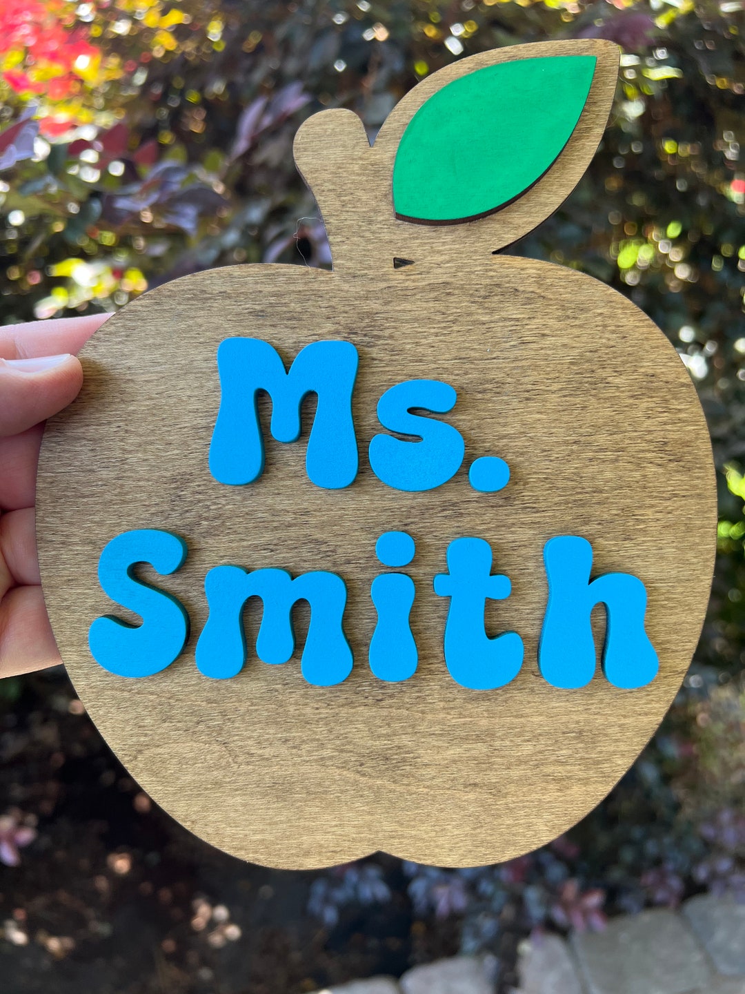 Teacher Desk Name Plate, Personalized Teacher Name Plate, Teacher Gift ...