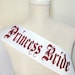 Princess Bride Inspired Bachelorette Party Sash | Custom Colors ...