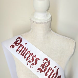 Princess Bride Inspired Bachelorette Party Sash | Custom Colors ...