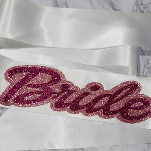 Barbi Bride Bachelorette Sash | Custom Colors, Bridal Shower Party ...