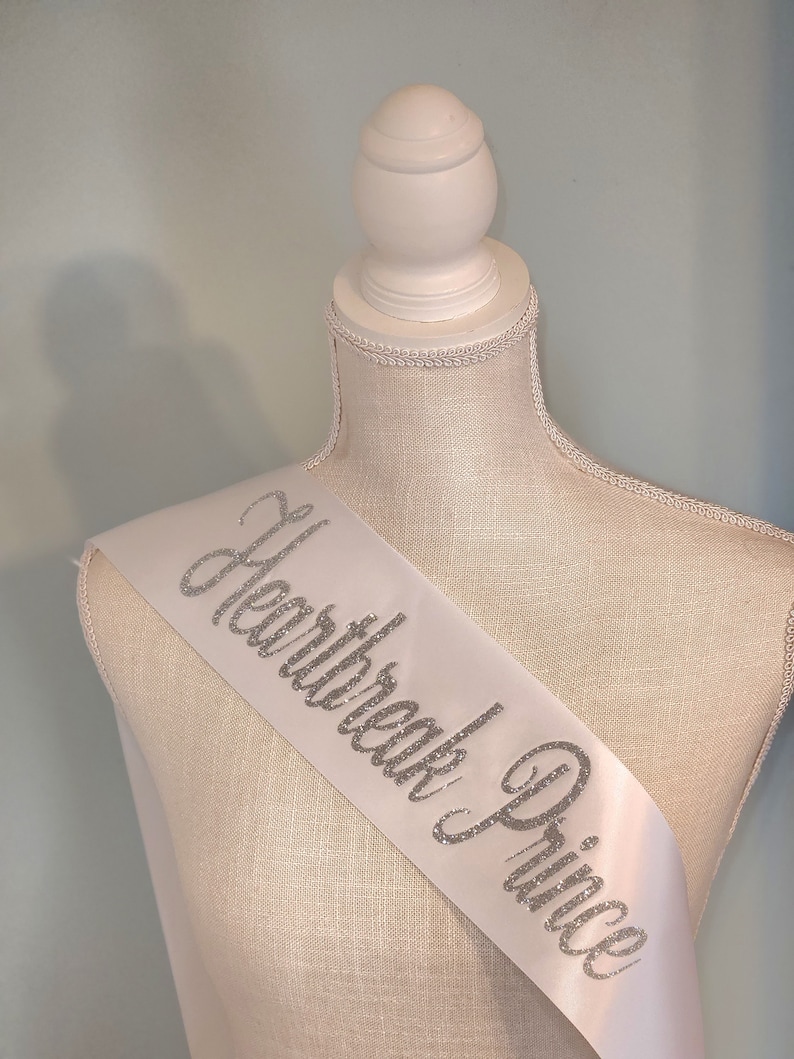 Sparkly Heartbreak Prince Sash | Custom Colors, Eras Tour Outfit - Etsy