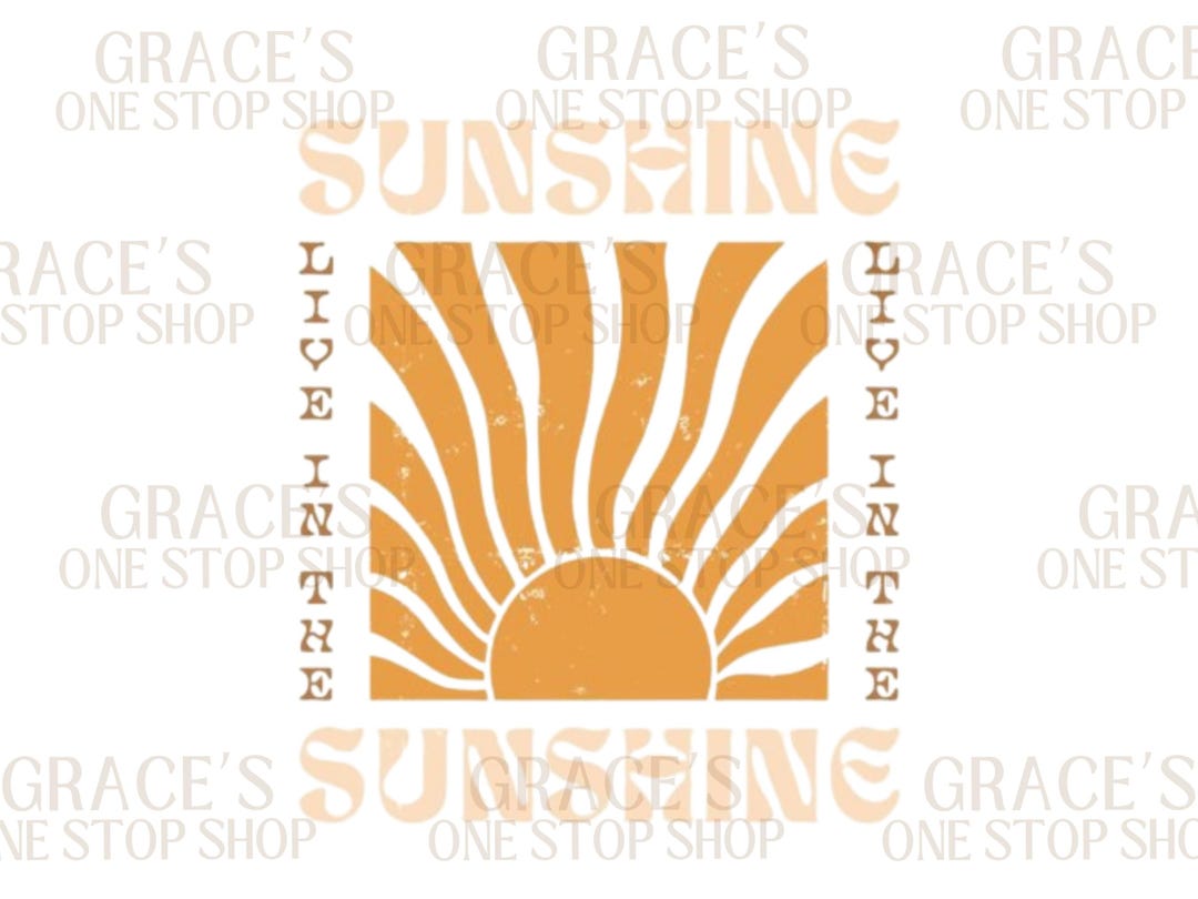 Sunshine Positive Vibes PNG, Sunlight Hippie Aesthetic Sublimation ...