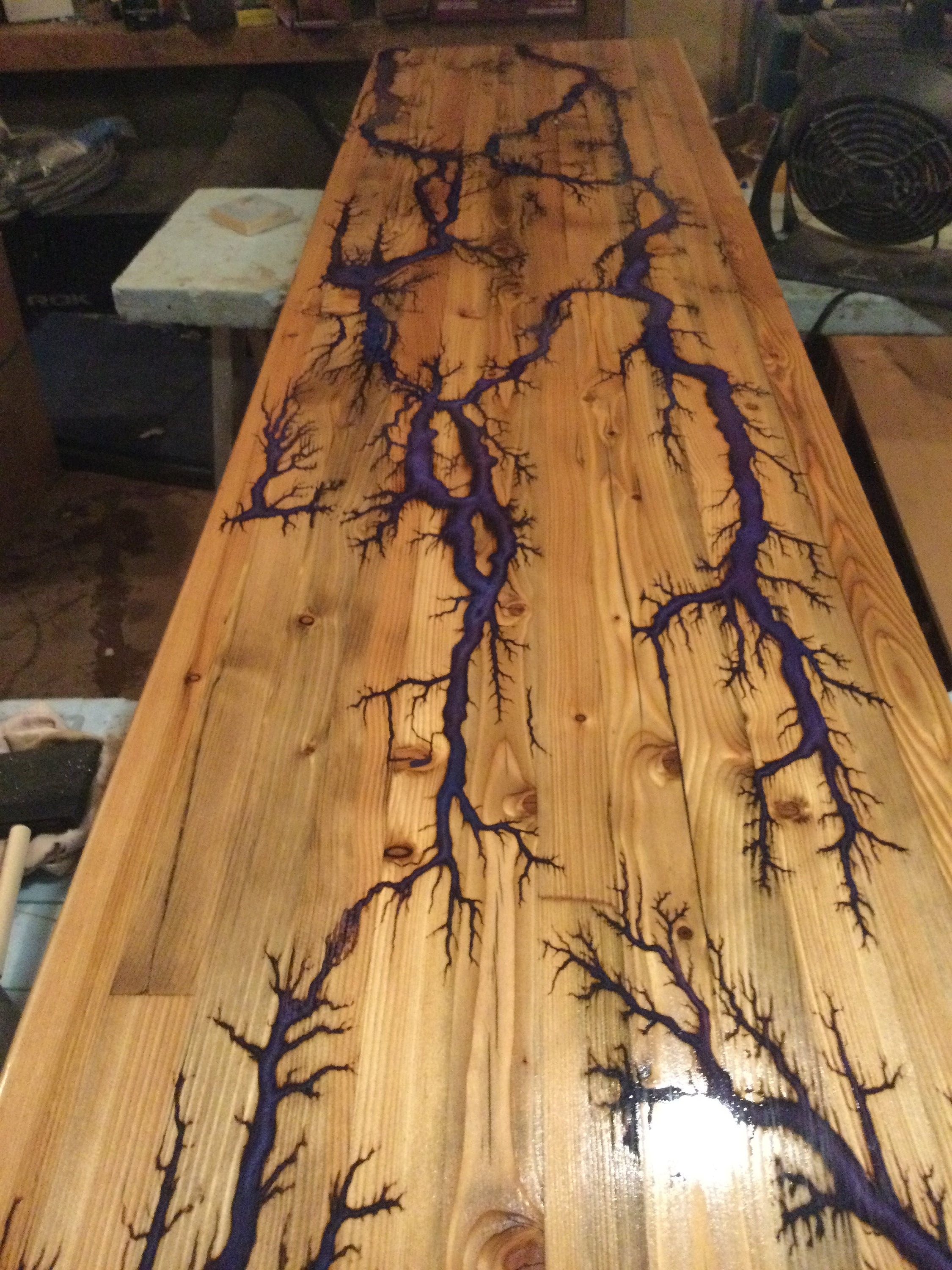 Fractal Burn Table or Shelf - Etsy