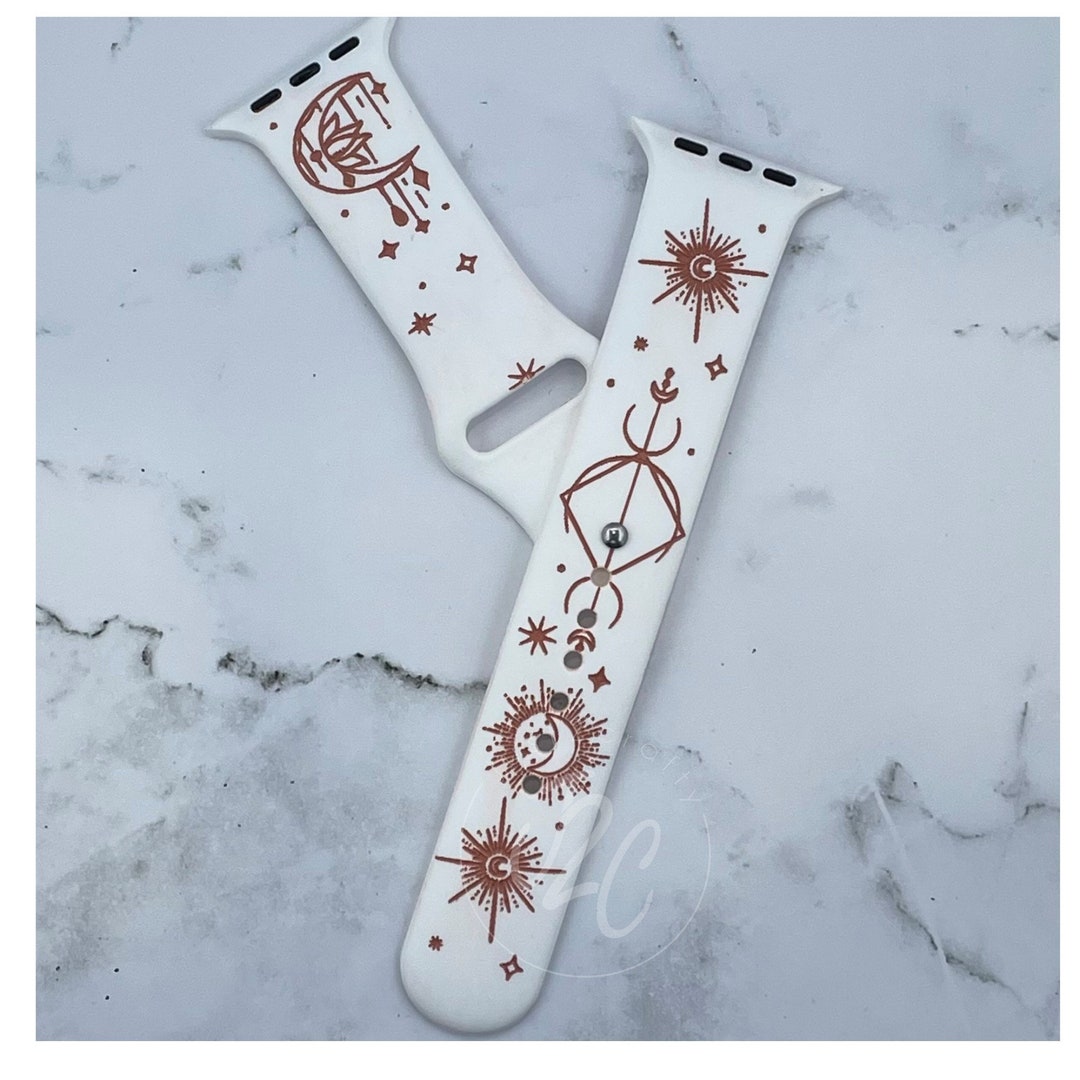 Celestial Engraved Watch Band Compatible With Apple Watch | 27 Colours ...