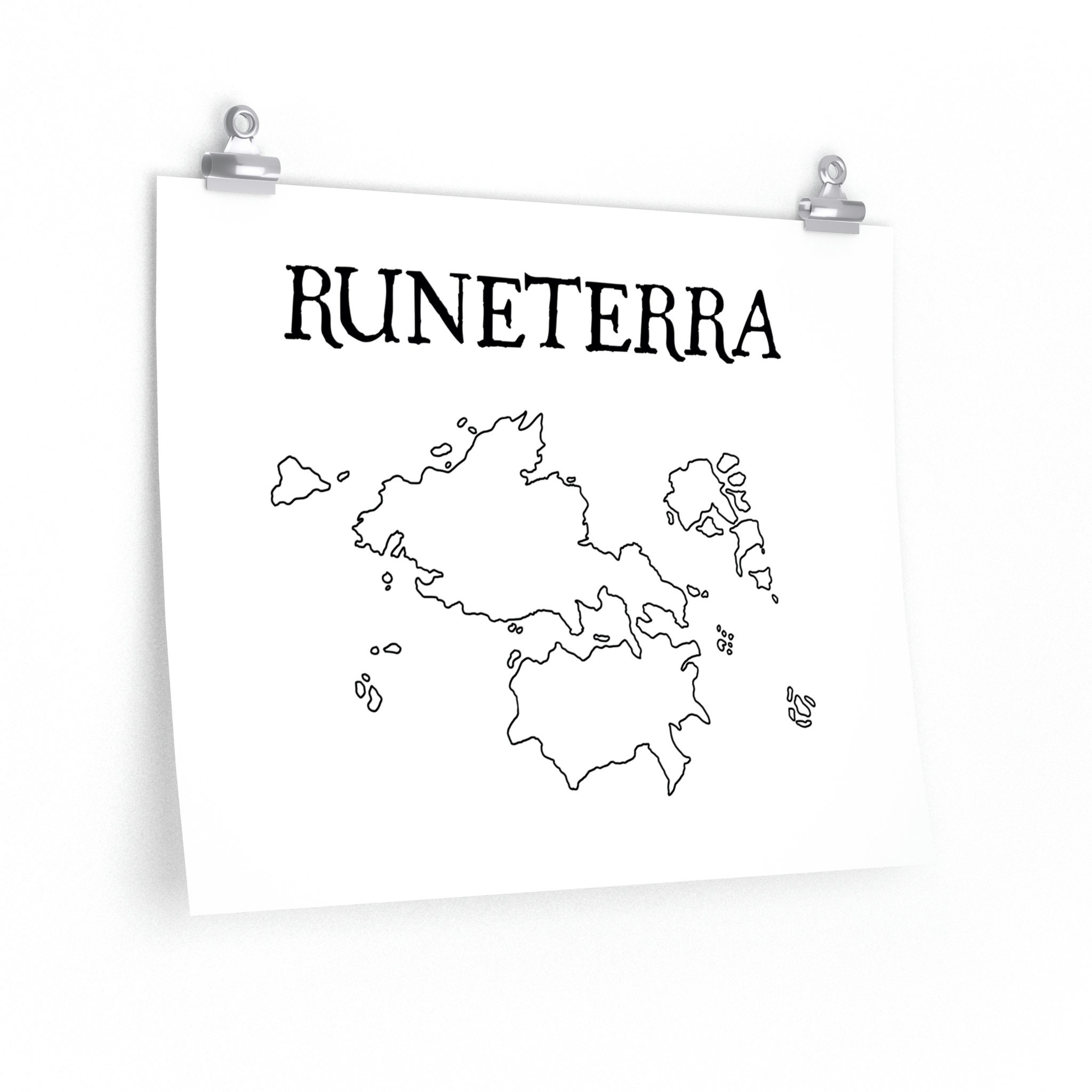 Runterra Map - League of Legends Poster - Etsy