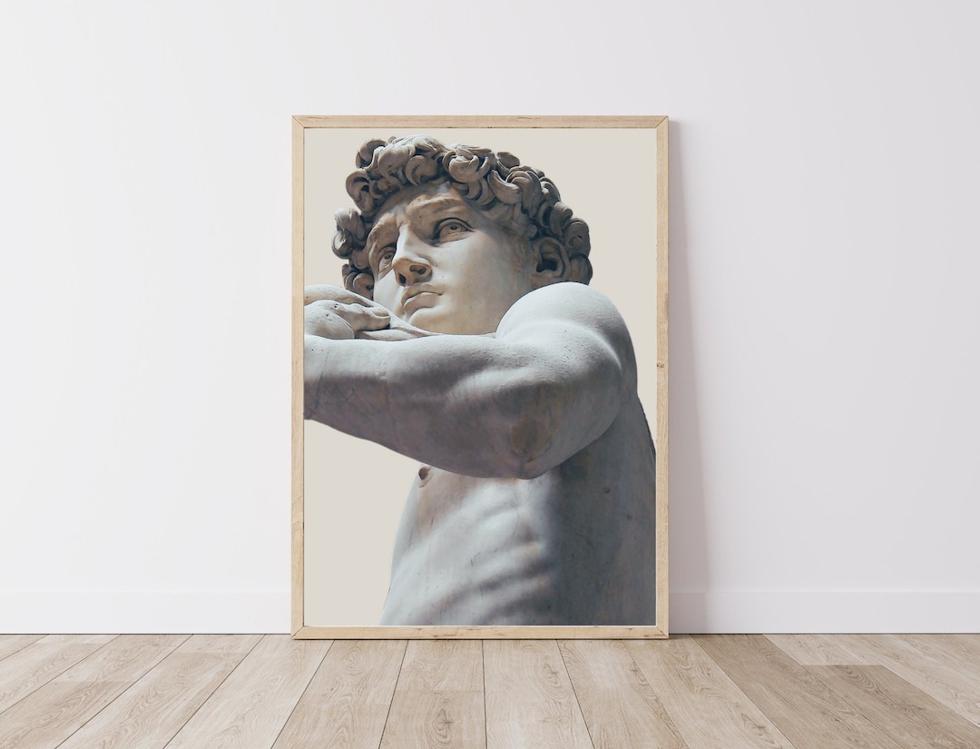 Statue of David-minimal Downloadable Wall Art Print, Abstract Printable ...