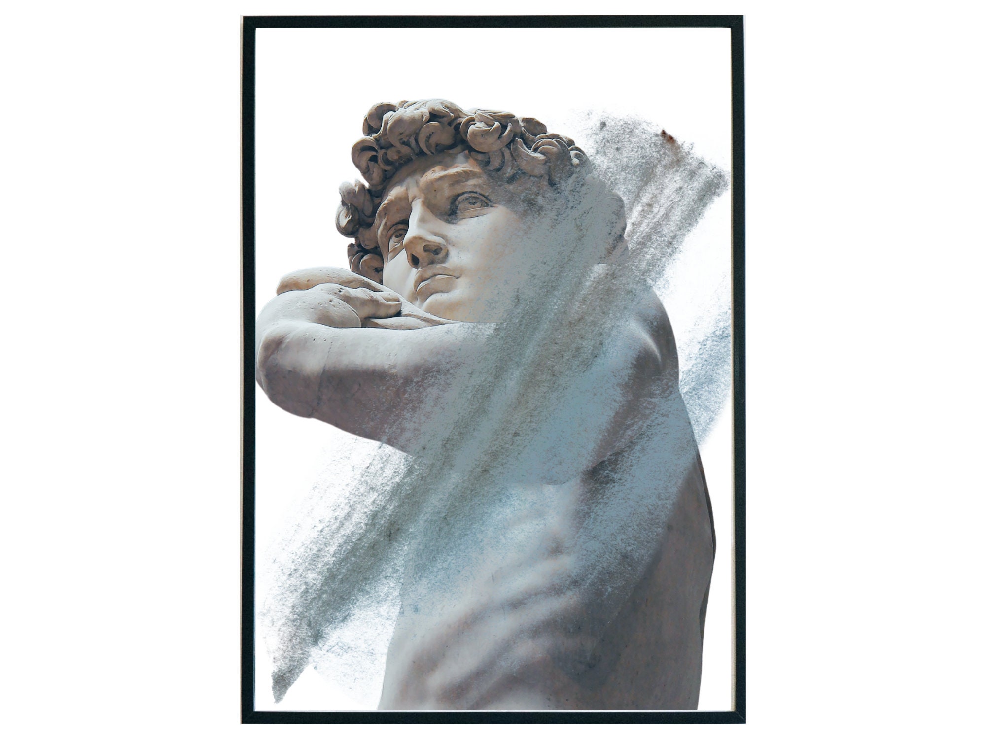 Statue of David-minimal Downloadable Wall Art Print,abstract Printable ...