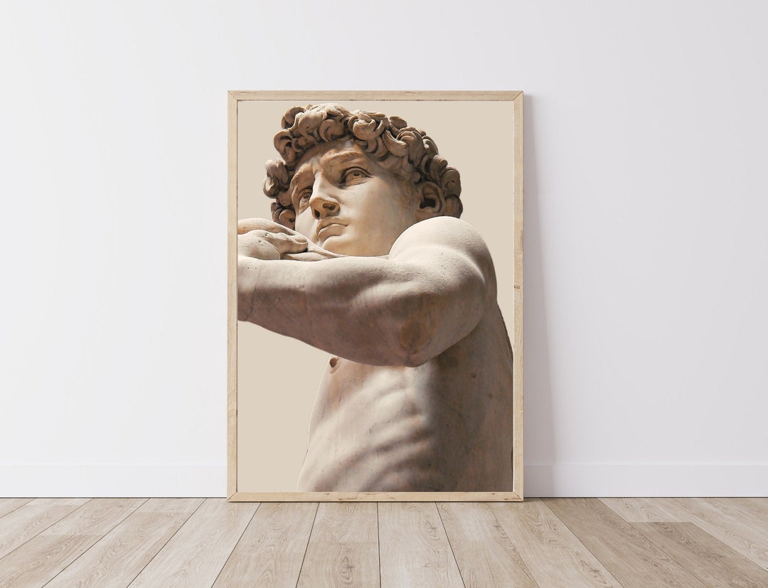 Statue of David-minimal Downloadable Wall Art Print,abstract Printable ...