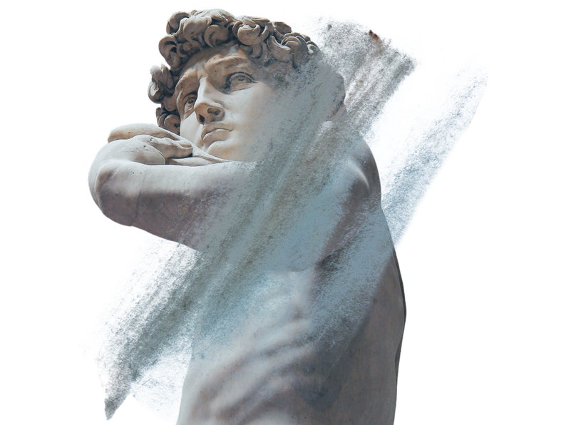 Statue of David-minimal Downloadable Wall Art Print,abstract Printable ...