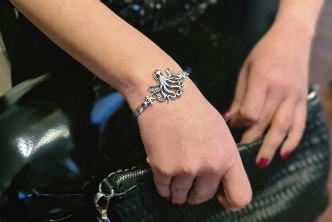 Octopus Chain Bracelet in Sterling Silver 925 - Etsy