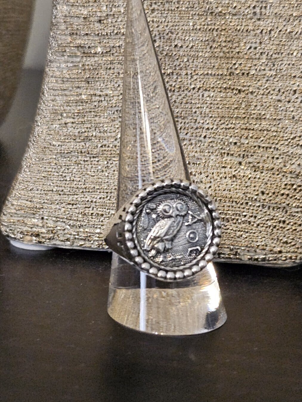 Handmade Silver Signet Ring With Athena Owl Coin Replica - Etsy
